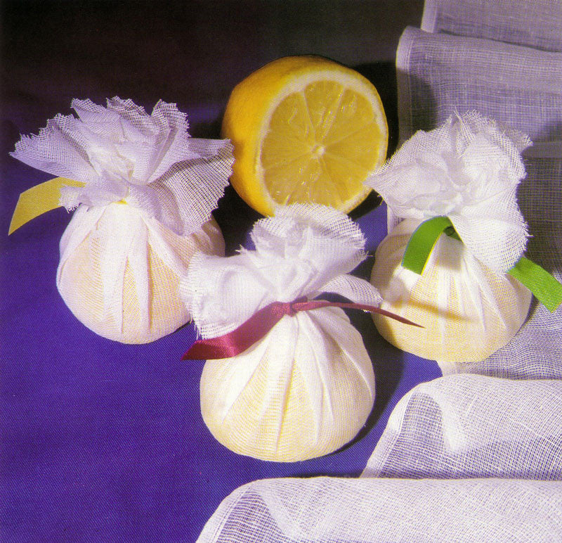 Lemon Wedge Muslin Wraps | Lemon Muslin Wraps with Ribbon Ties – QAR ...