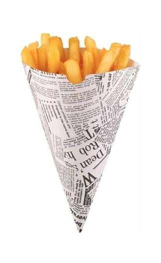 Chip Cones | Newspaper Print Chip Cones | Chip Cone Supplier | Vegware ...