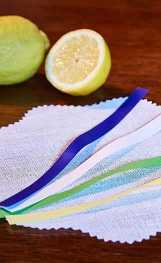 White Muslin Lemon Wraps with Free Ribbon Ties – QAR Supplies